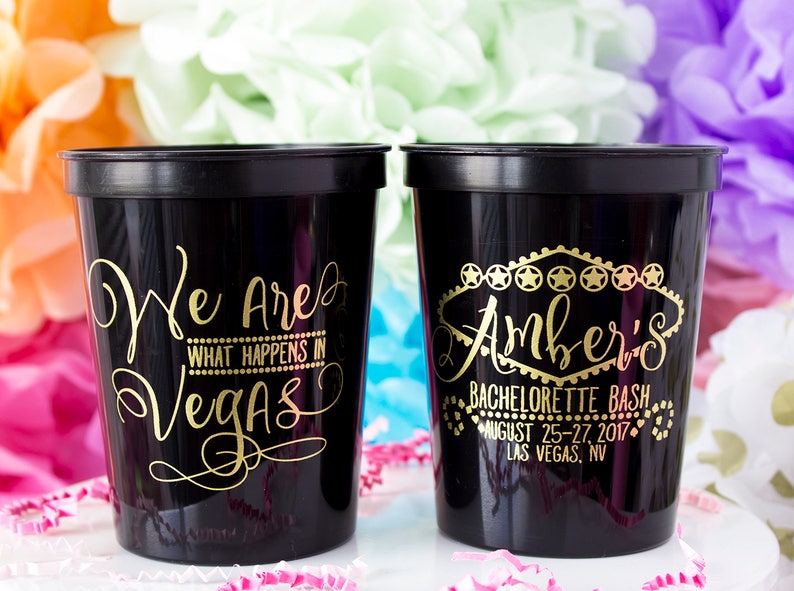 Bachelorette Party Cups, Las Vegas Bachelorette Cups, Personalized Cups ...