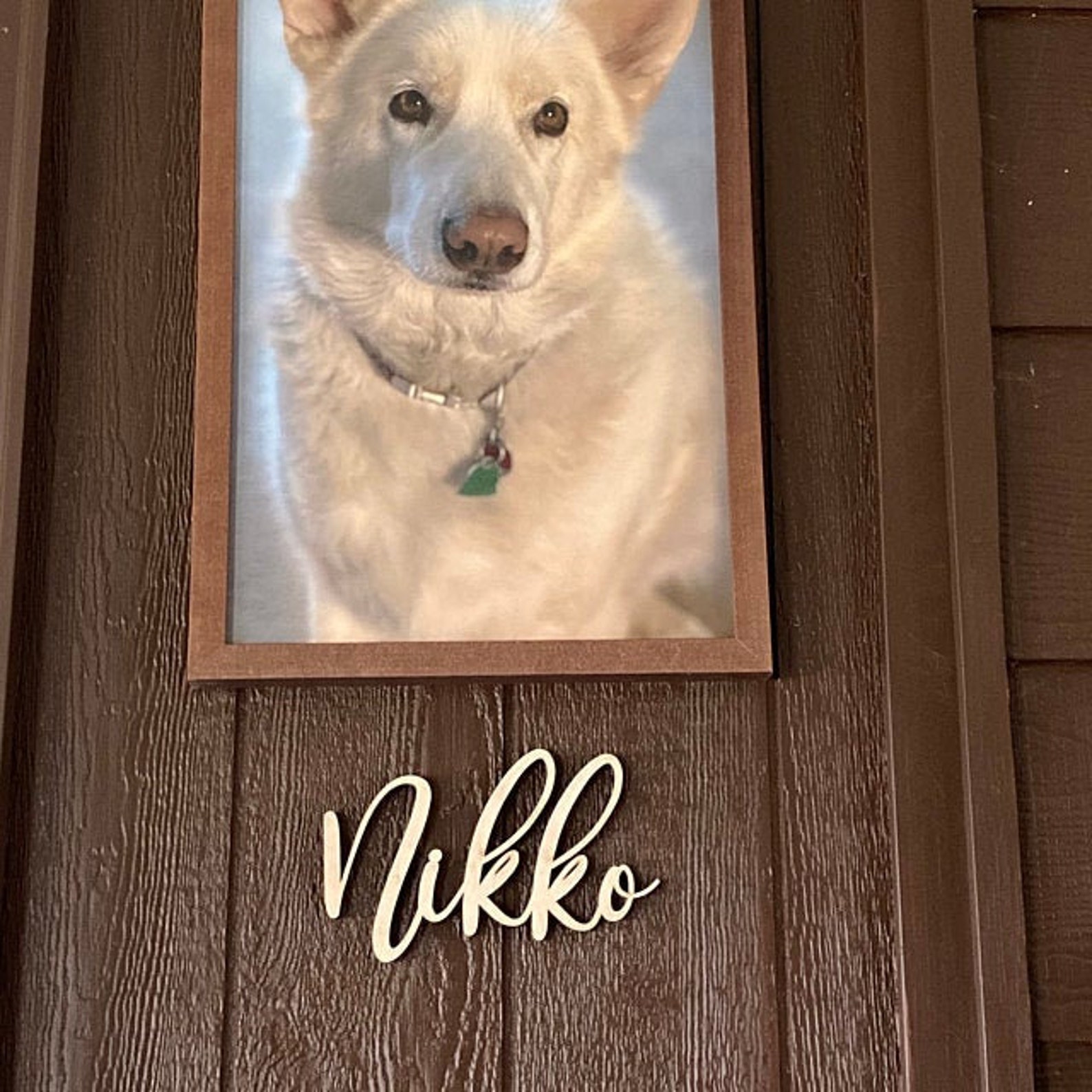 Pet Name Signs Wooden Dog Name Plaque Kennel Name Sign Dog Signs for ...