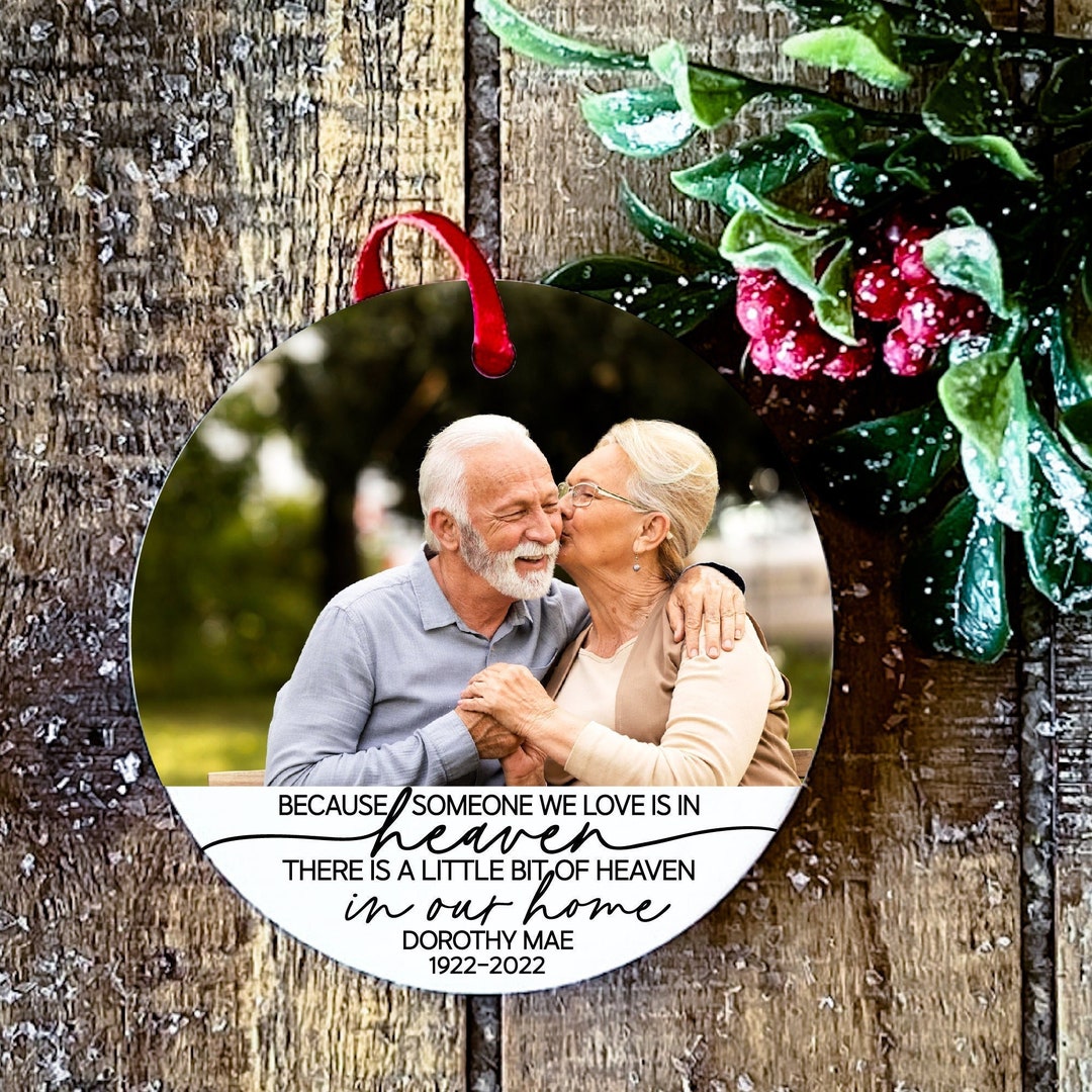 Personalized Memorial Christmas Ornament in Loving Memory Custom Photo ...