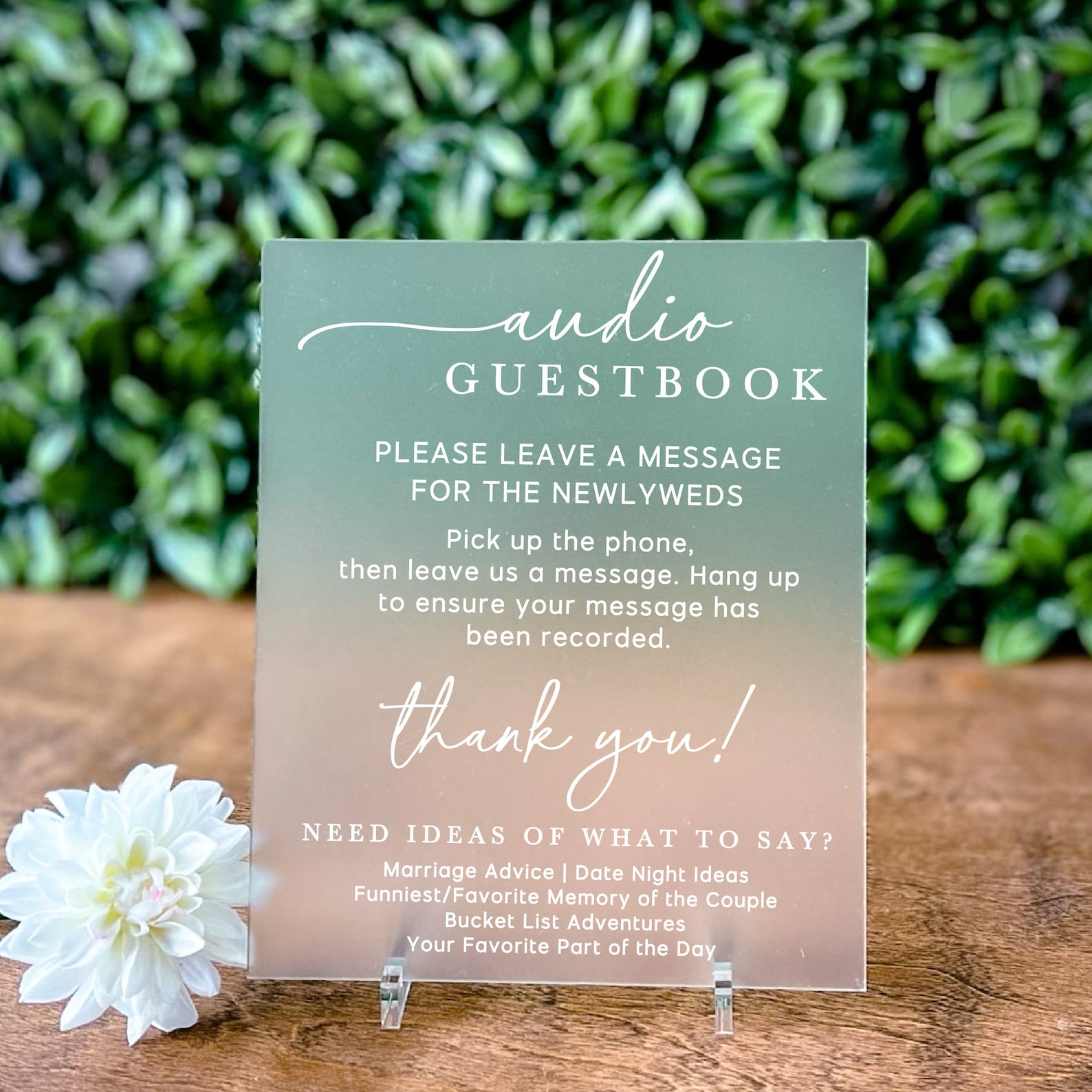Audio Guestbook Acrylic Sign Telephone Guestbook Wedding Sign - Etsy