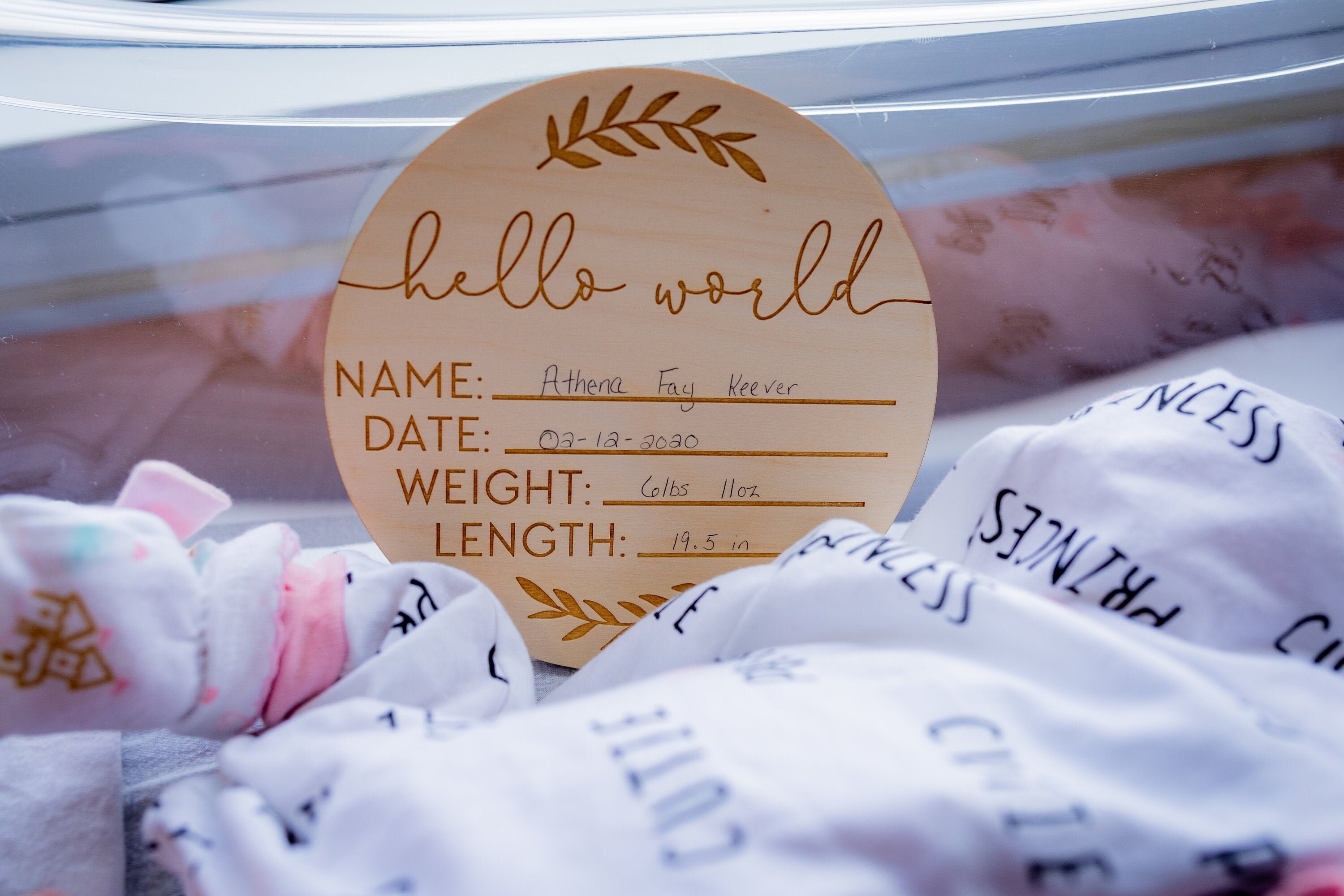 Custom Wooden Baby Name Sign Newborn Baby Name Announcement | Etsy