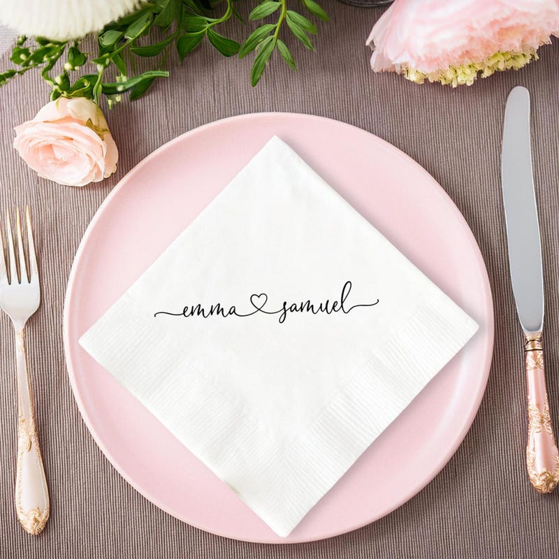 Engagement Napkins - Etsy