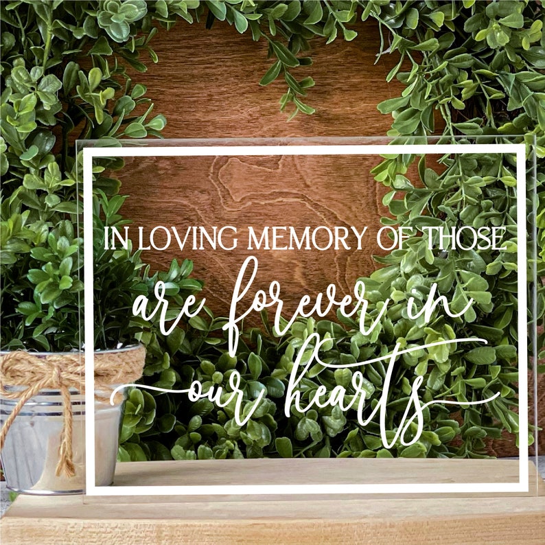 Remembrance Table Decor Memory Table Sign in Loving Memory - Etsy
