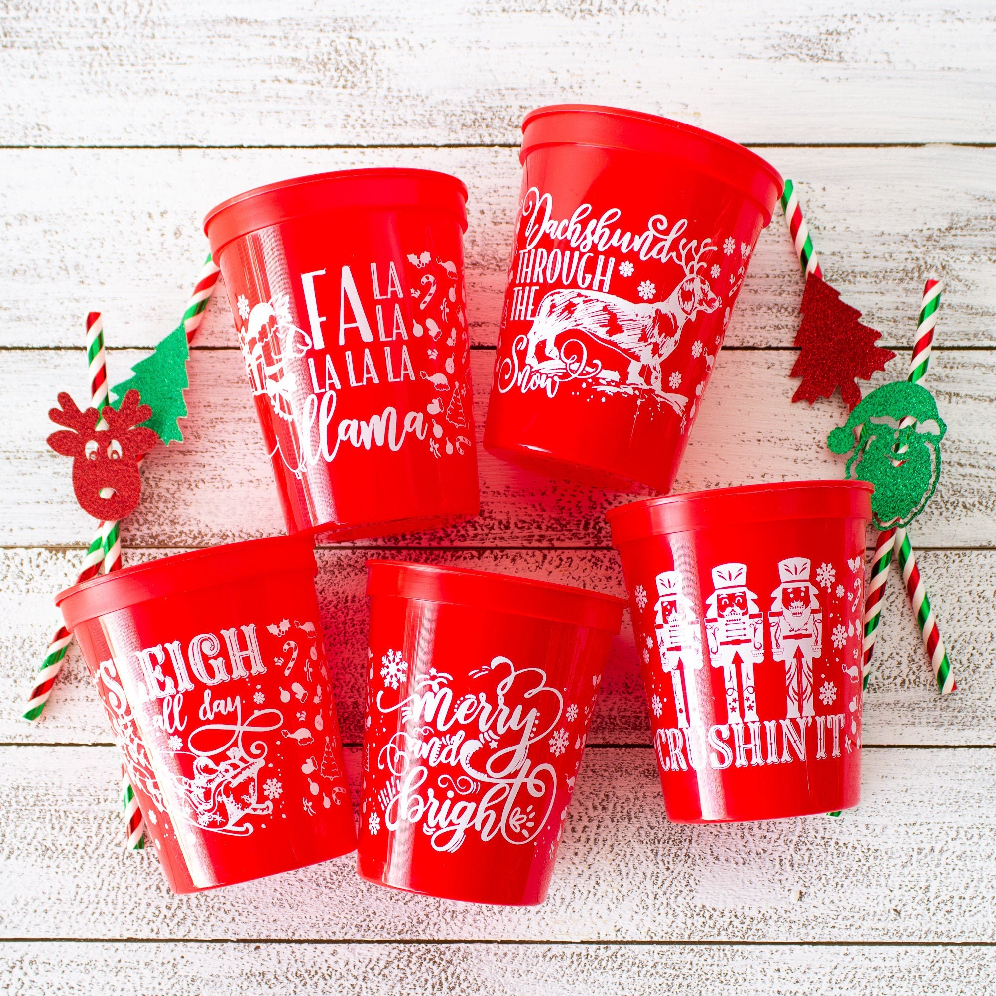 Christmas Cups Family Christmas Party Cups Custom Stadium | Etsy