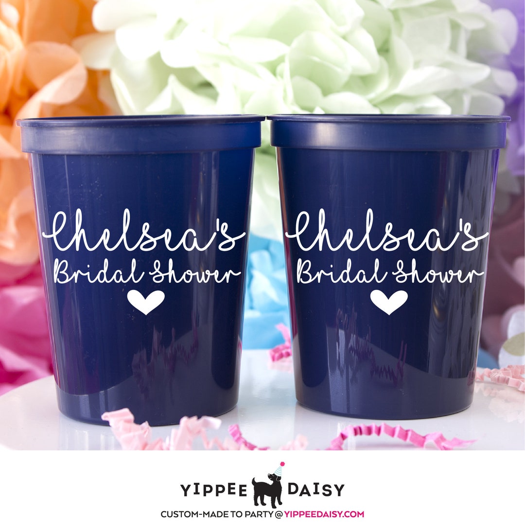 Bridal Shower Cups, Bridal Party Cups, Bachelorette Party Cups, Wedding ...