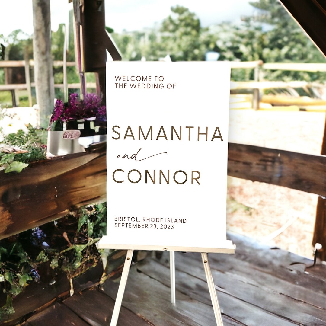 Wedding Welcome Sign Large Acrylic Sign Ceremony Sign Special Event ...