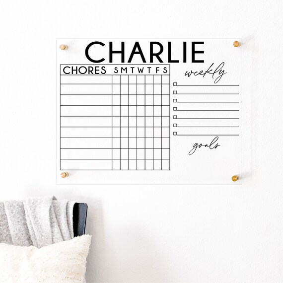 Personalized Custom Behavior Chart for Kids Chore Chart Family - Etsy