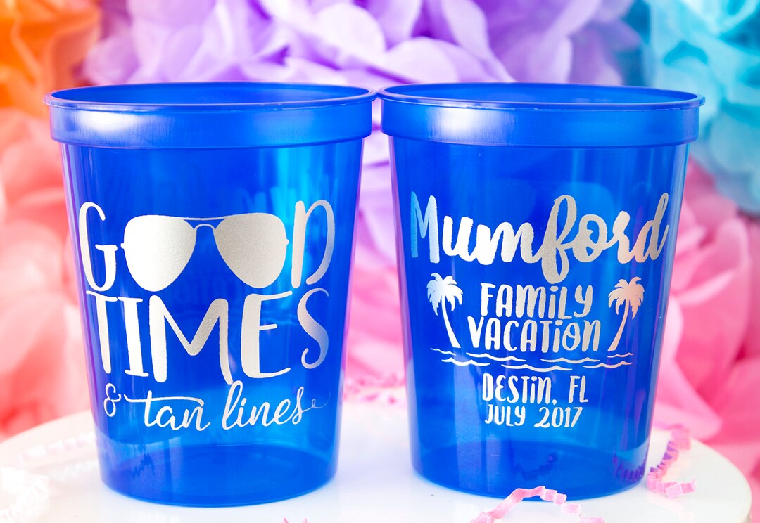 Family Vacation, Family Trip, Beach Trip, Party Cups, Stadium Cups ...