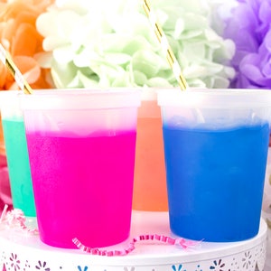 Beach Wedding Color Changing Cups - Plastic Party Cups - Wedding Mood ...
