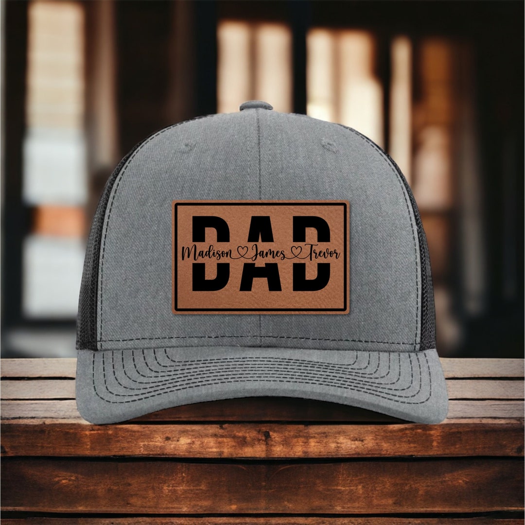 Personalized Dad Patch Hat - Custom Dad Hat - Custom Hat With Kids ...