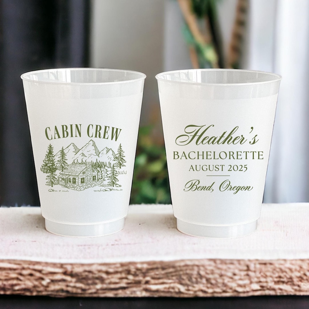 Cabin Bachelorette Party - Cabin Crew Bachelorette Cups - Camp ...