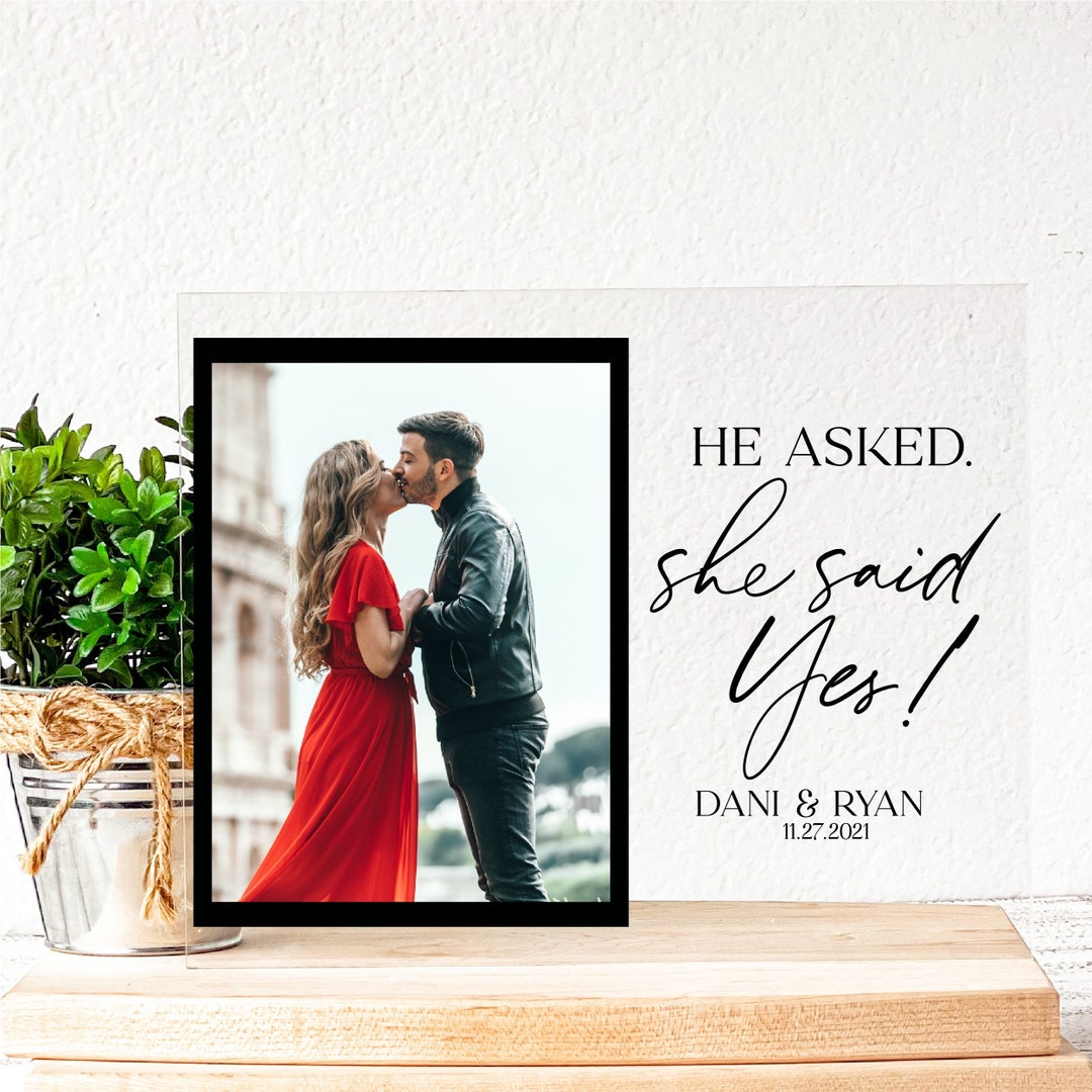 Personalized Custom Engagement Photo Frame Party Gift Engagement Gifts ...