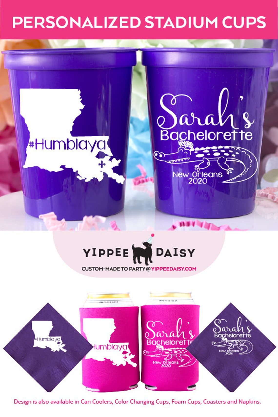 Bachelorette Party Cups Personalized Plastic Cups Hen Party - Etsy
