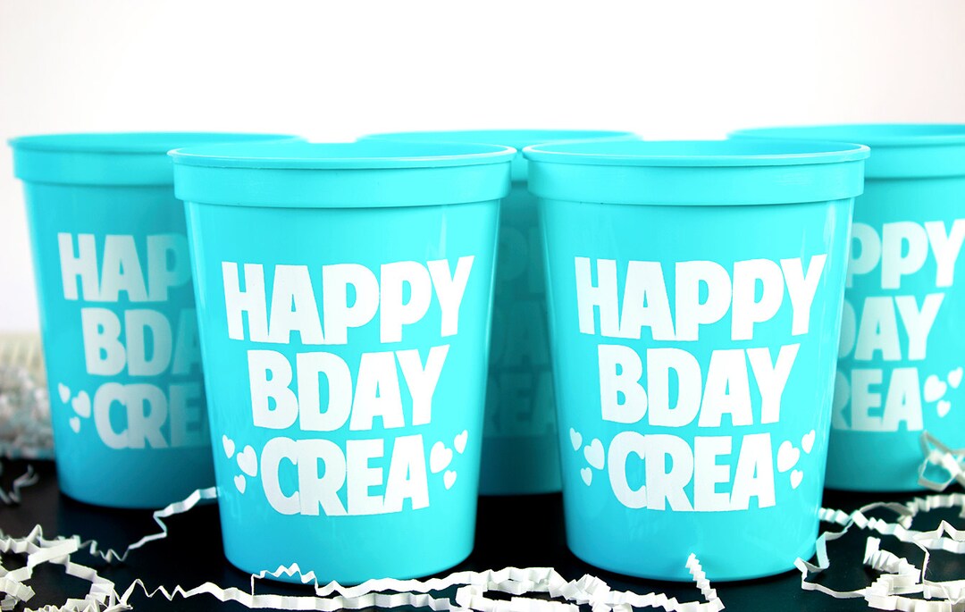 Happy Birthday Cups, Personalized Cups, Kids Party Cups, Plastic ...