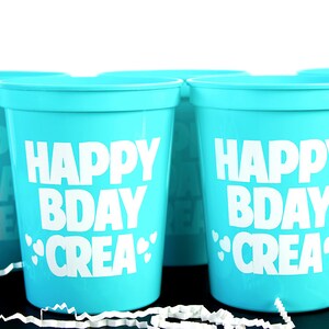Happy Birthday Cups, Personalized Cups, Kids Party Cups, Plastic ...