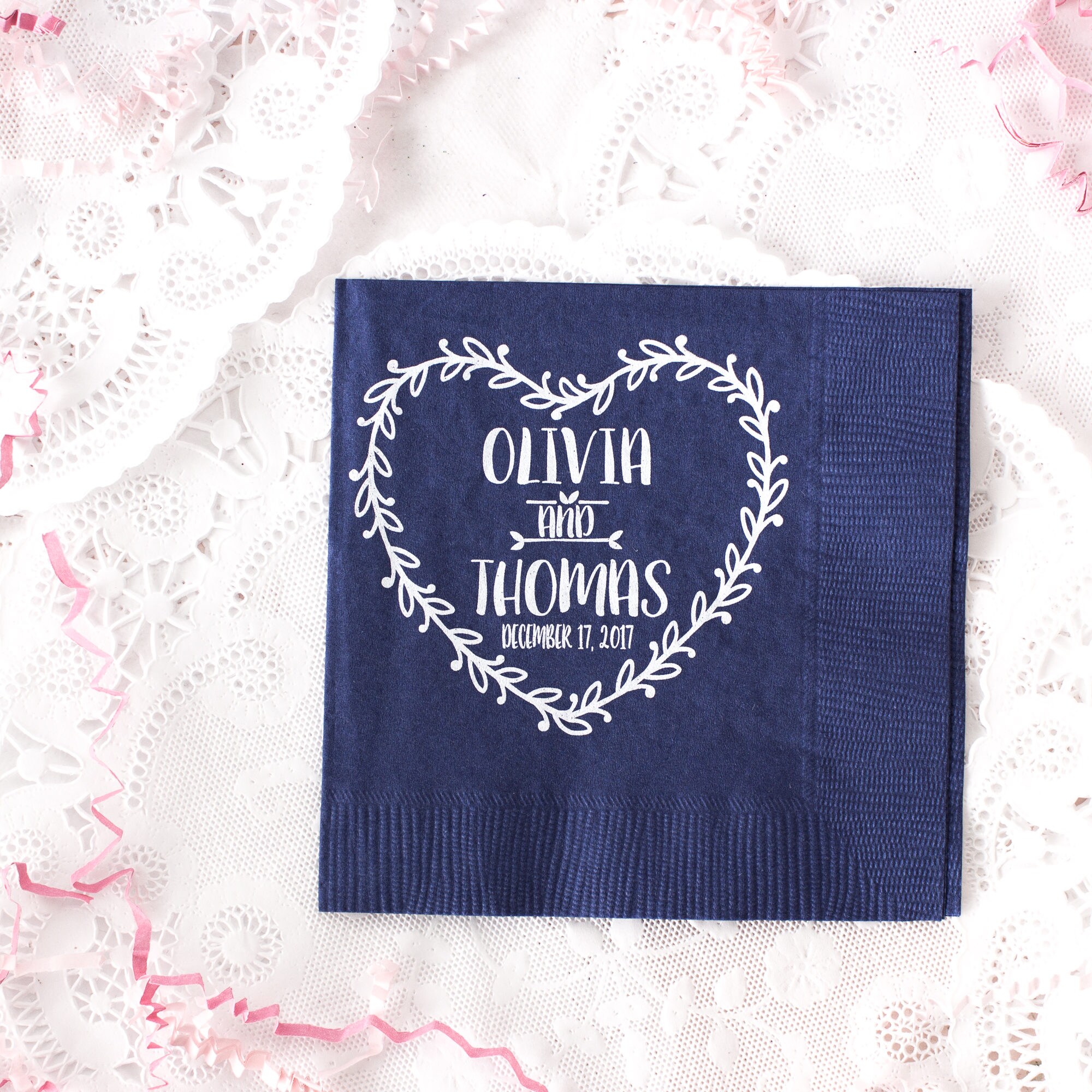 Rustic Napkins Rustic Wedding Personalized Napkins Custom | Etsy