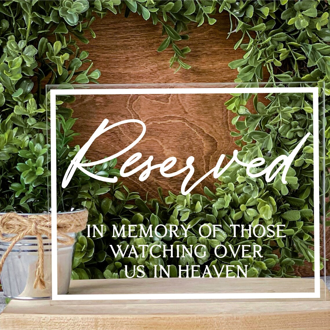 Reserved in Memory Sign Memorial Sign for Wedding Acrylic Sign | Etsy