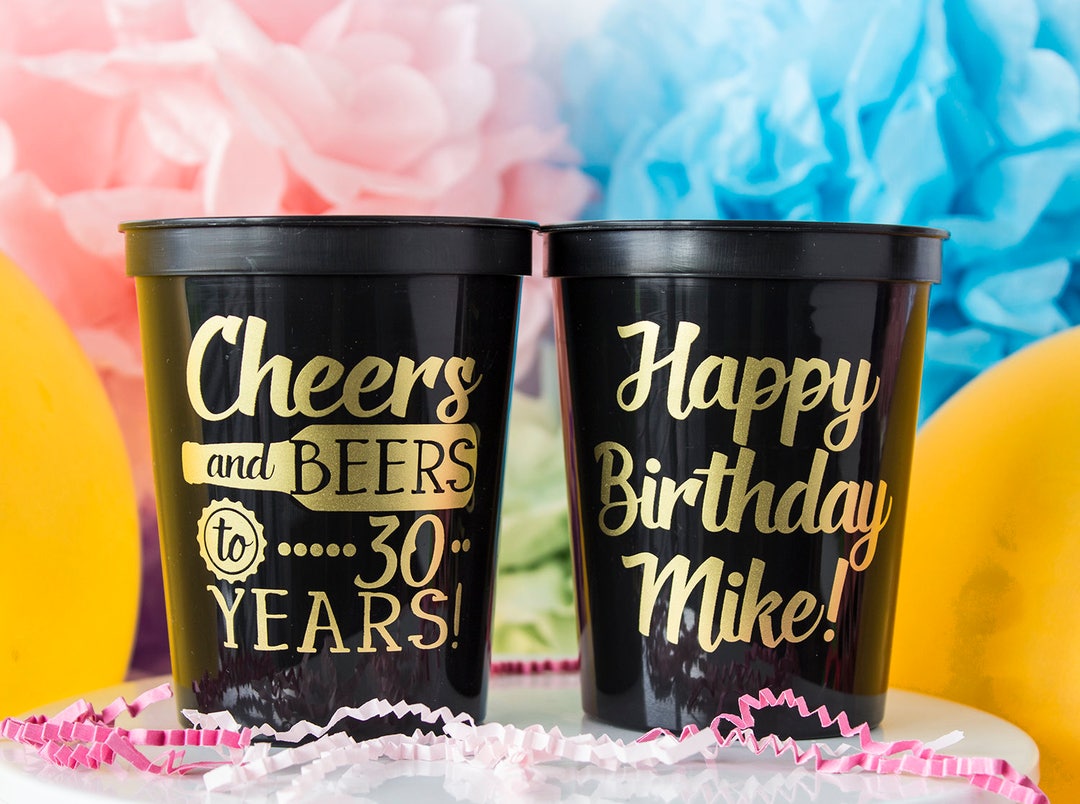 Cheers & Beers to 30 Years, 30th Birthday, 30th Party Favor, 30th Party ...