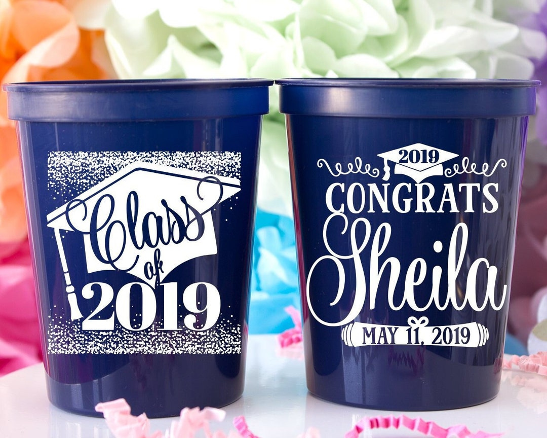 Personalized Stadium Cups, Graduation Cups, Class of 2025, Congrats ...