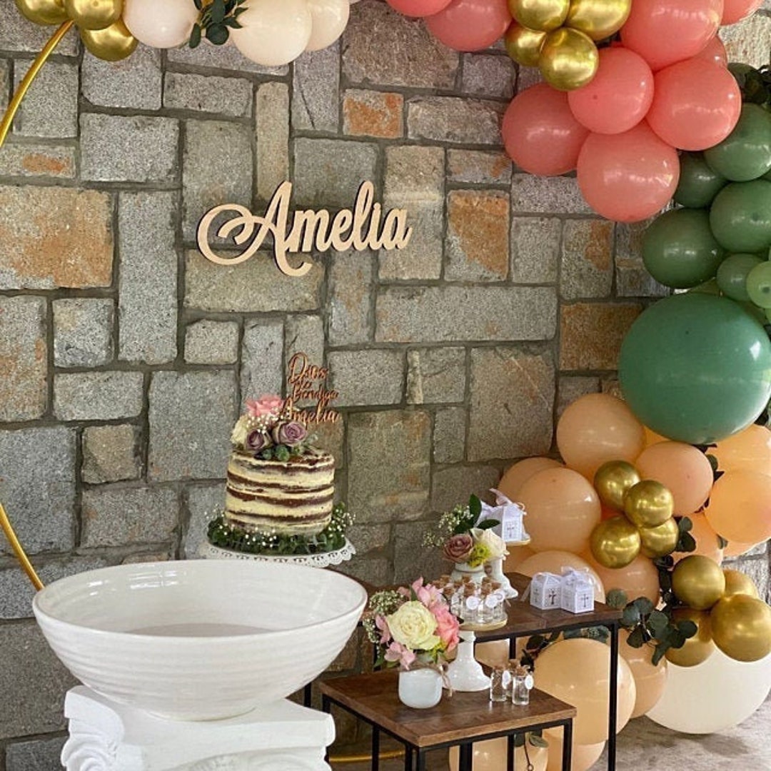 Kids Birthday Decor Birthday Backdrop Name Sign Wood Name Sign - Etsy
