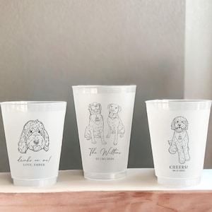 Custom Dog Cups for Wedding - Pet Wedding Cups - Pet Wedding Favors ...