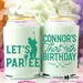 Let's Partee, Thirtieth Birthday Party Favor, 30th Birthday Can Cooler ...
