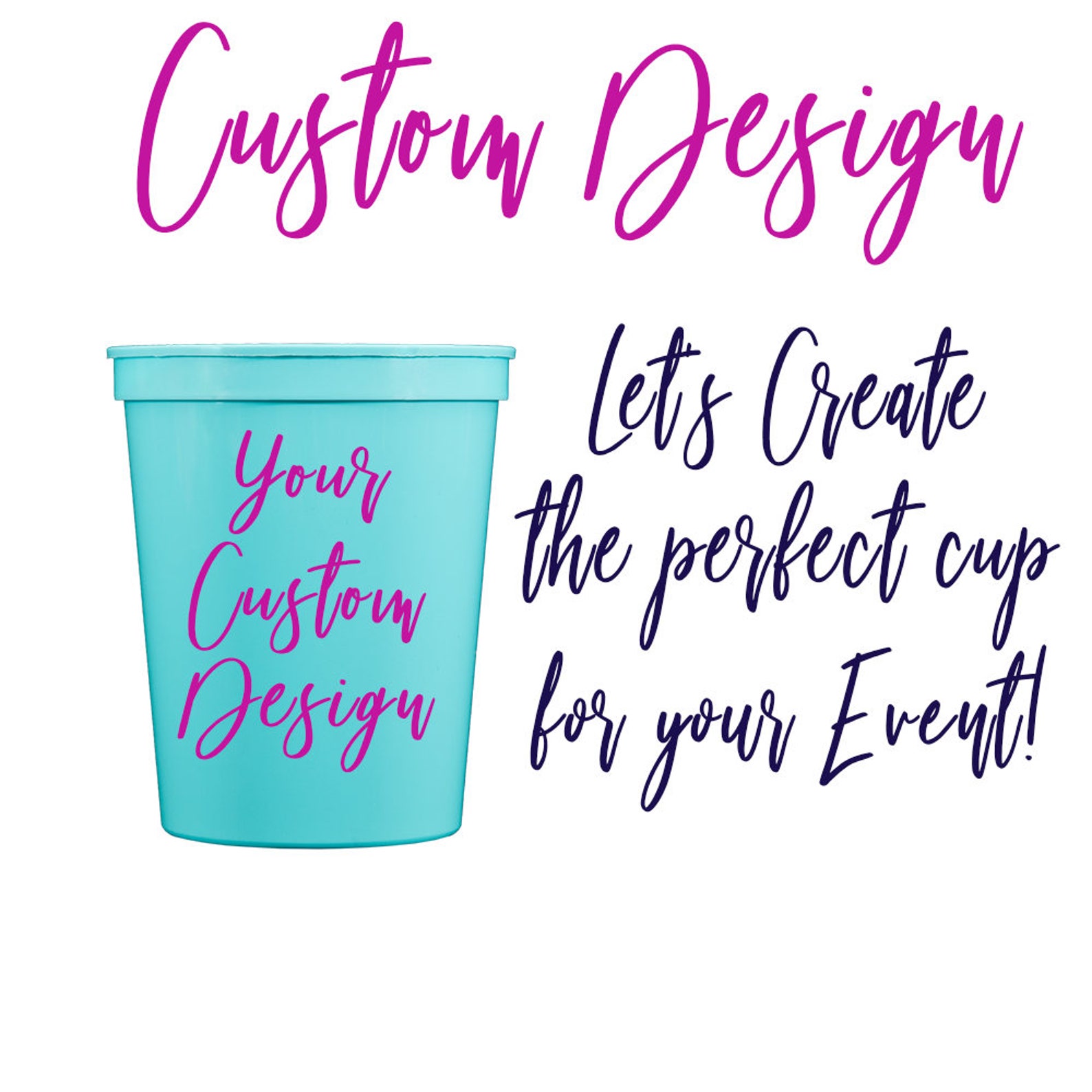 Event Cups Stadium Cups Party Cups Personalized Cups - Etsy