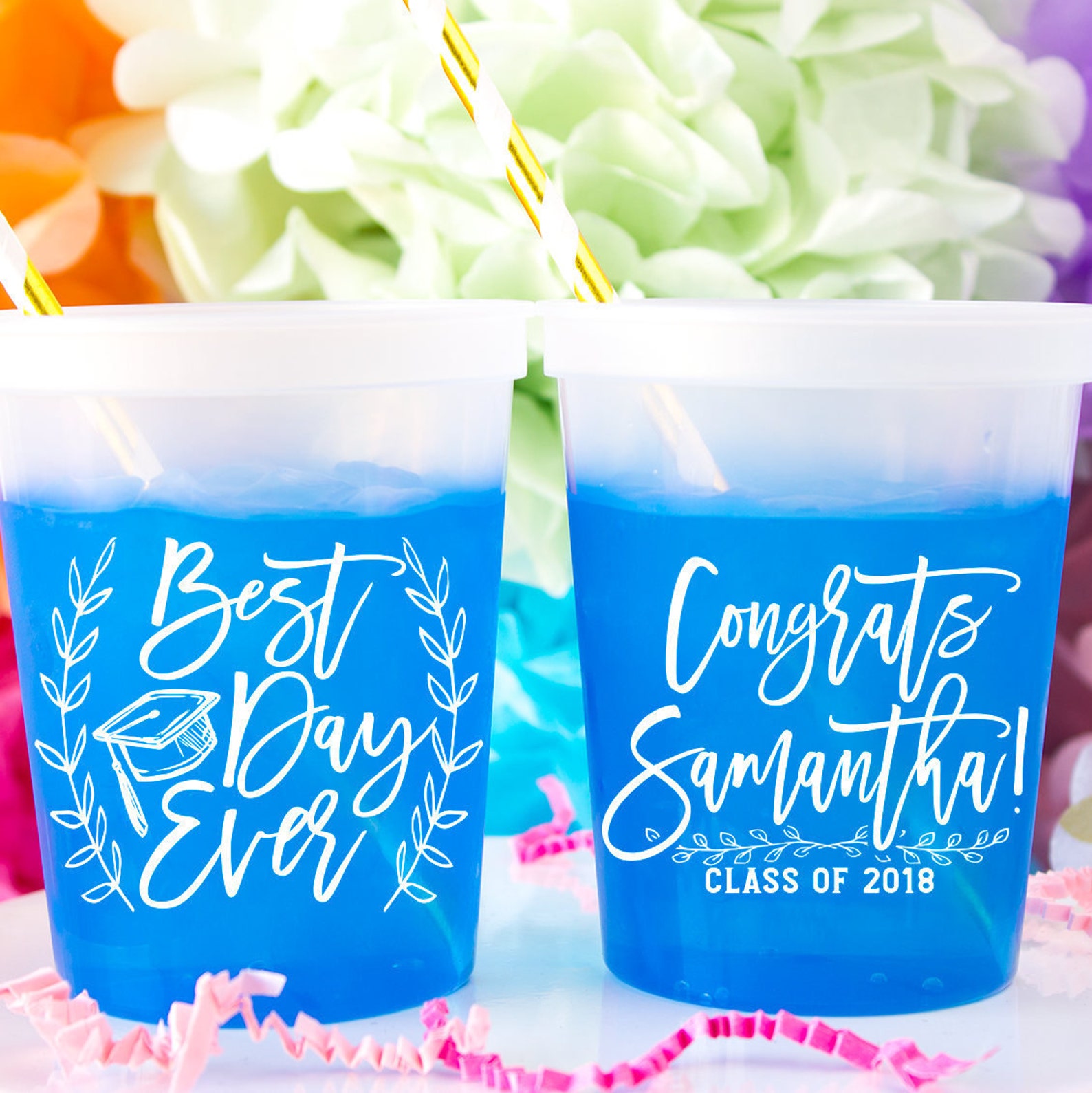 Graduation Cups 2019 Graduation Party Decorations High | Etsy