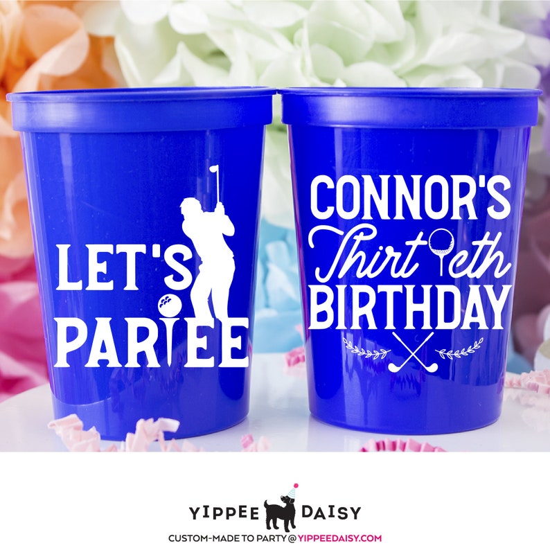 Let's Partee Personalized Birthday Cups 30th Birthday | Etsy