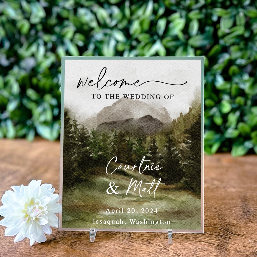 Custom Wedding Sign Wedding Welcome Sign Welcome Sign Wedding Acrylic ...