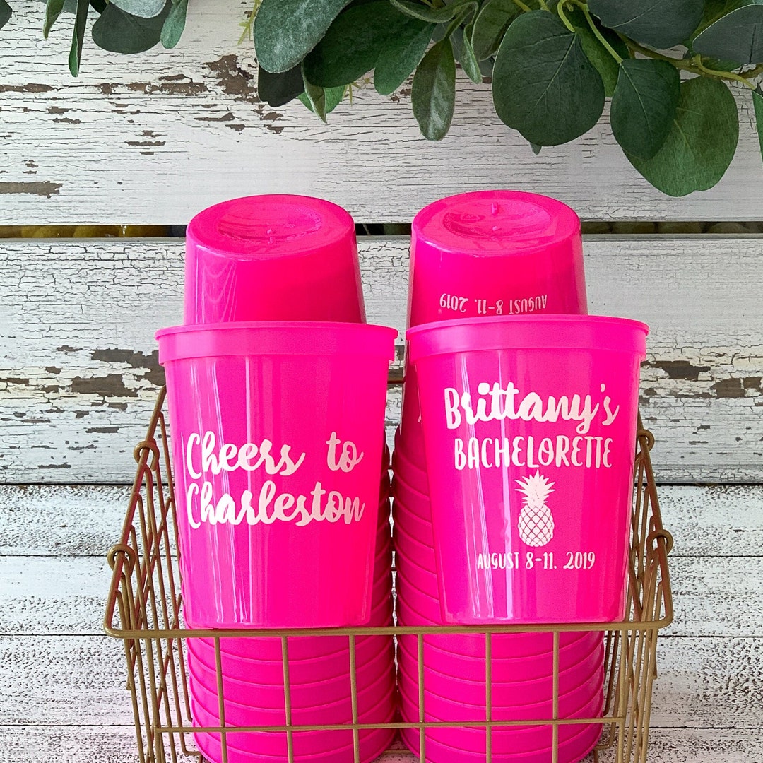 Bachelorette Party Cups, Pineapple Cups, Custom Bachelorette Cups ...