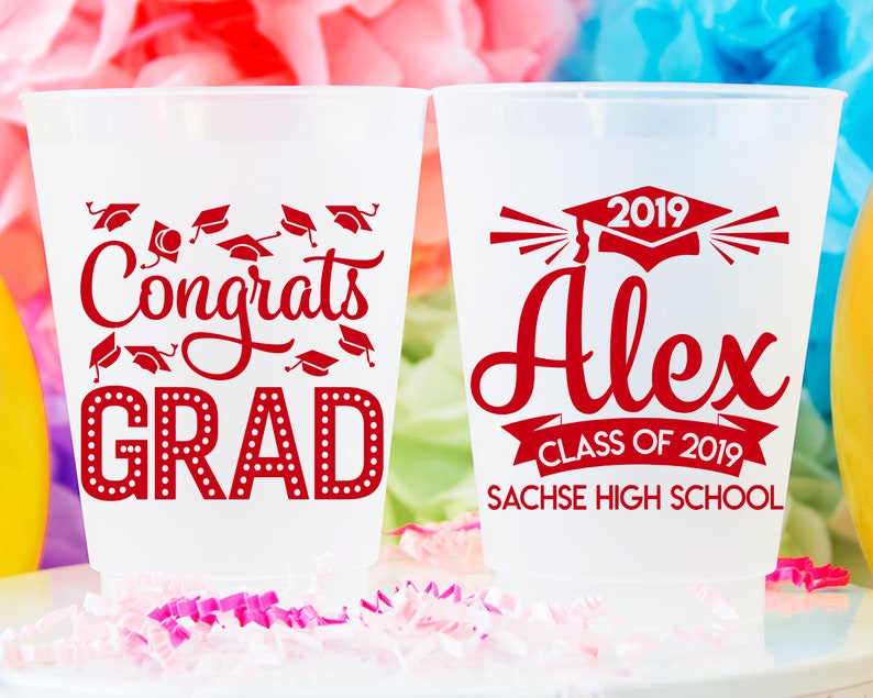 Graduation Cups Custom Frost Flex Cups Class of 2019 - Etsy