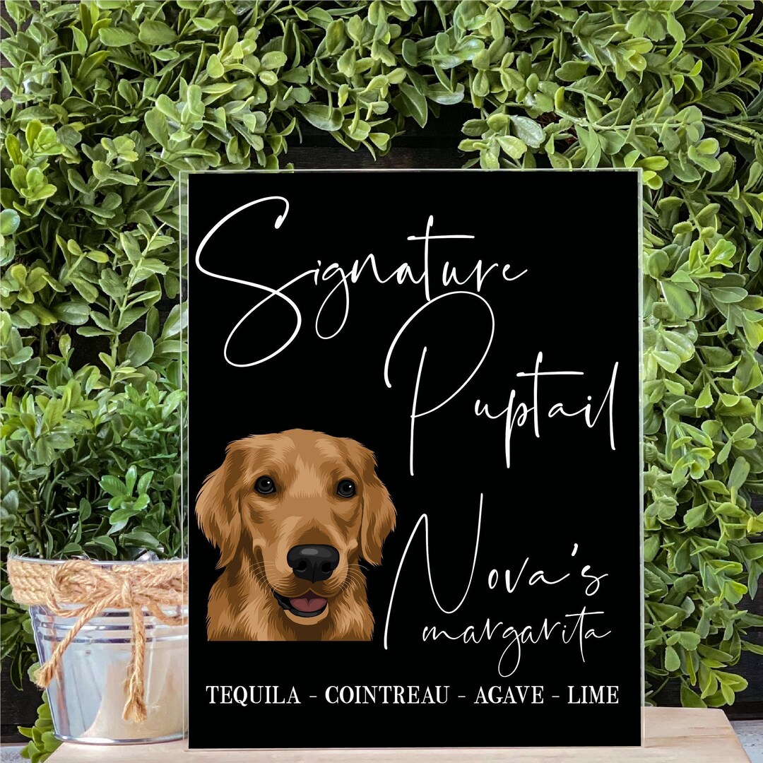 Personalized Dog Signature Drink Sign Dog Drink Wedding Sign Dog ...