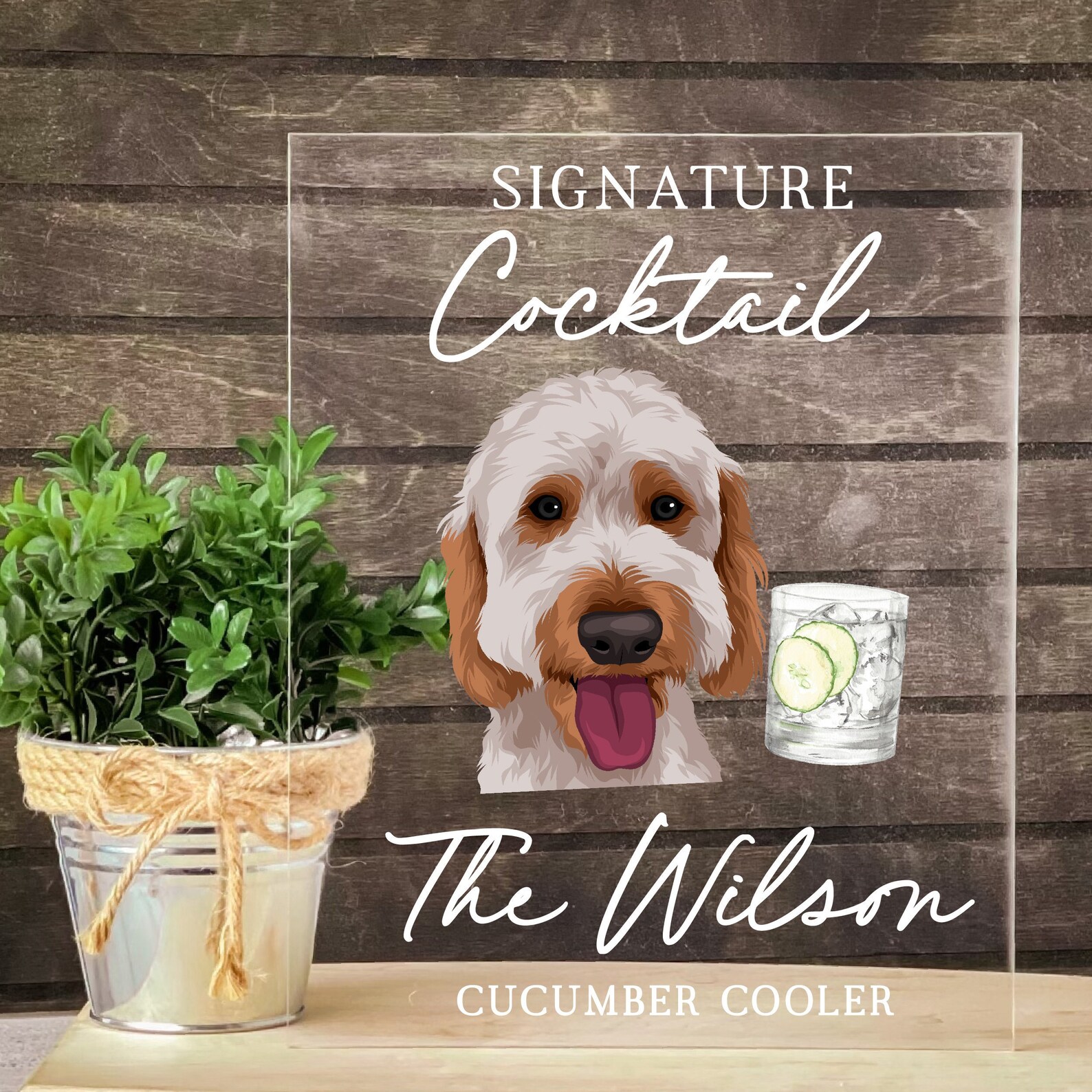 Custom Dog Signature Drinks Sign Wedding Custom Dog Drink Sign - Etsy