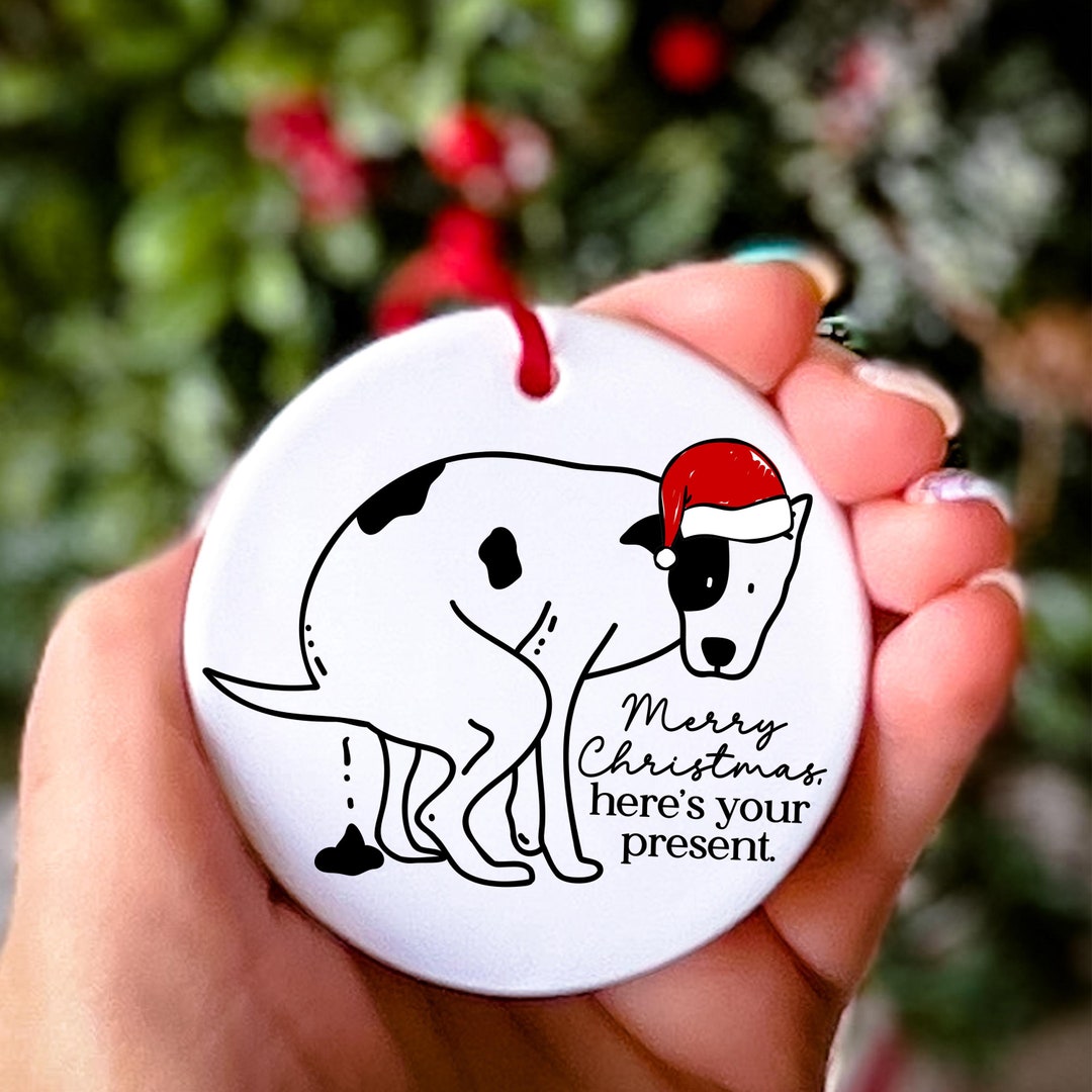 Dog Pooping Ornament Dog Christmas Ornaments Funny Christmas Ornaments ...