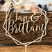 Personalized Wedding Cake Topper, Custom Calligraphy Cake Topper ...