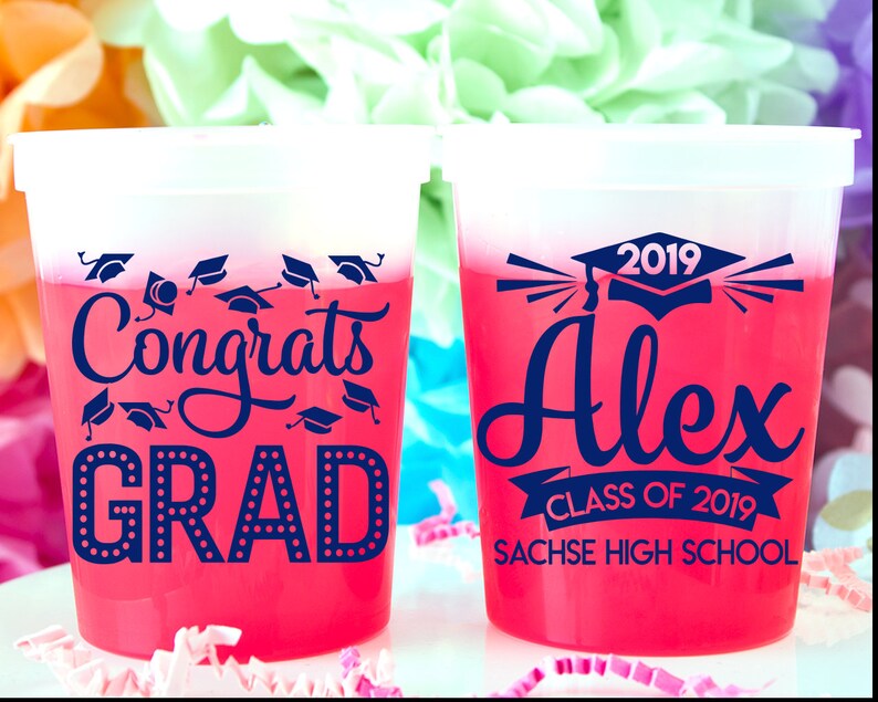 Graduation Cups Congrats Grad Personalized Stadium Cups - Etsy