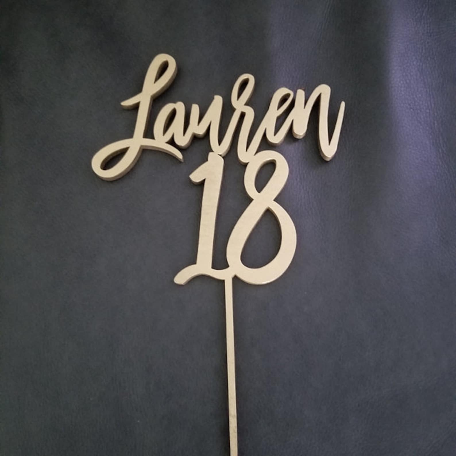 Personalized Cake Topper, Custom Text Cake Topper, Gold Cake Topper ...