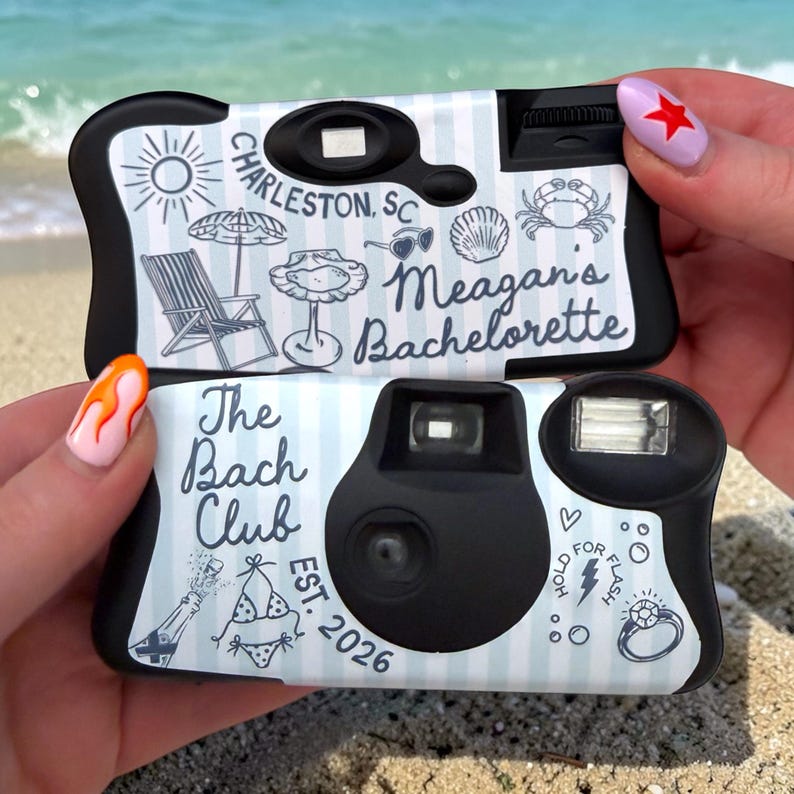 The Bach Club Camera Wrap - Coastal Beach Bachelorette Party - Custom ...