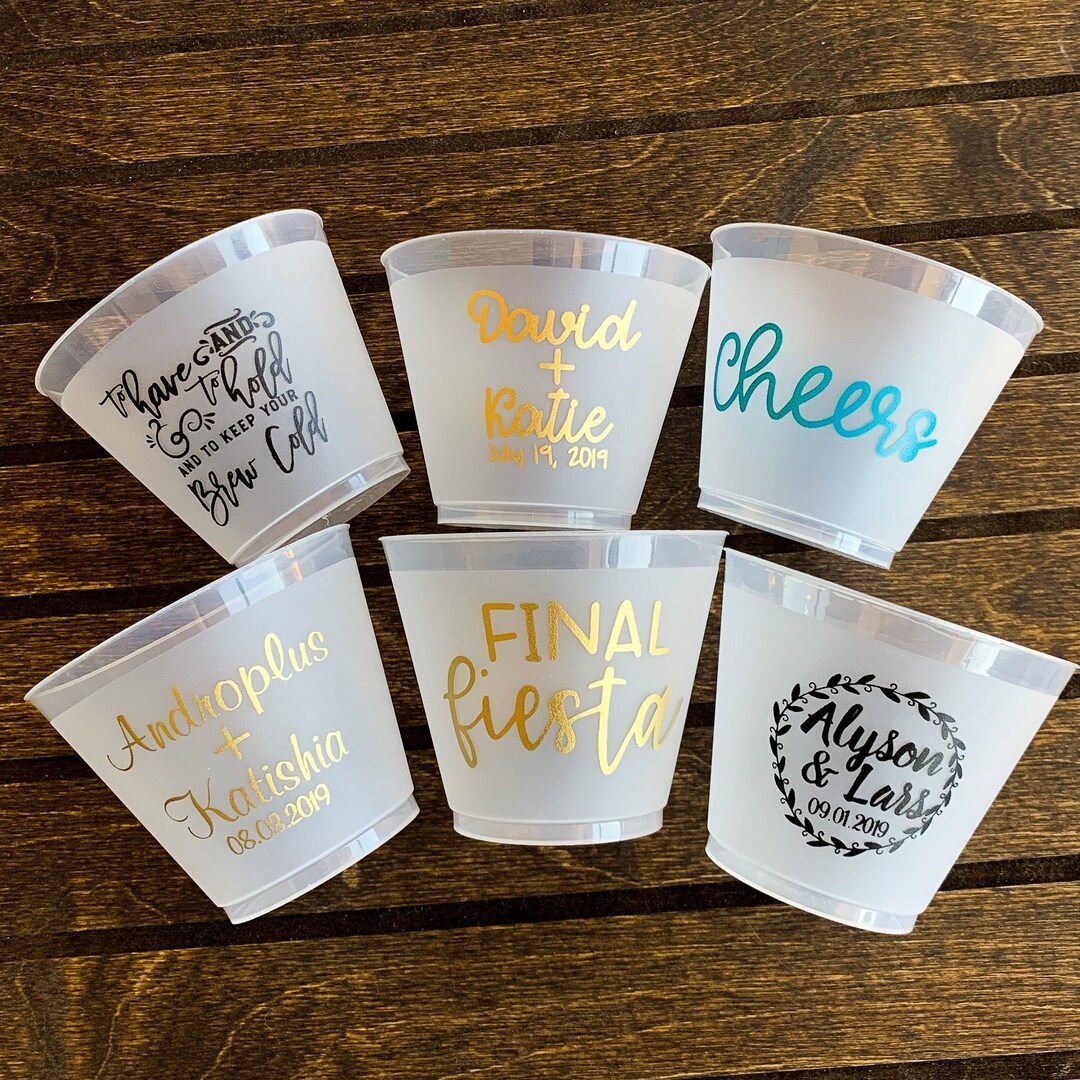 Personalized Party Cups, Wedding Party Cups, Plastic Wine Cups ...