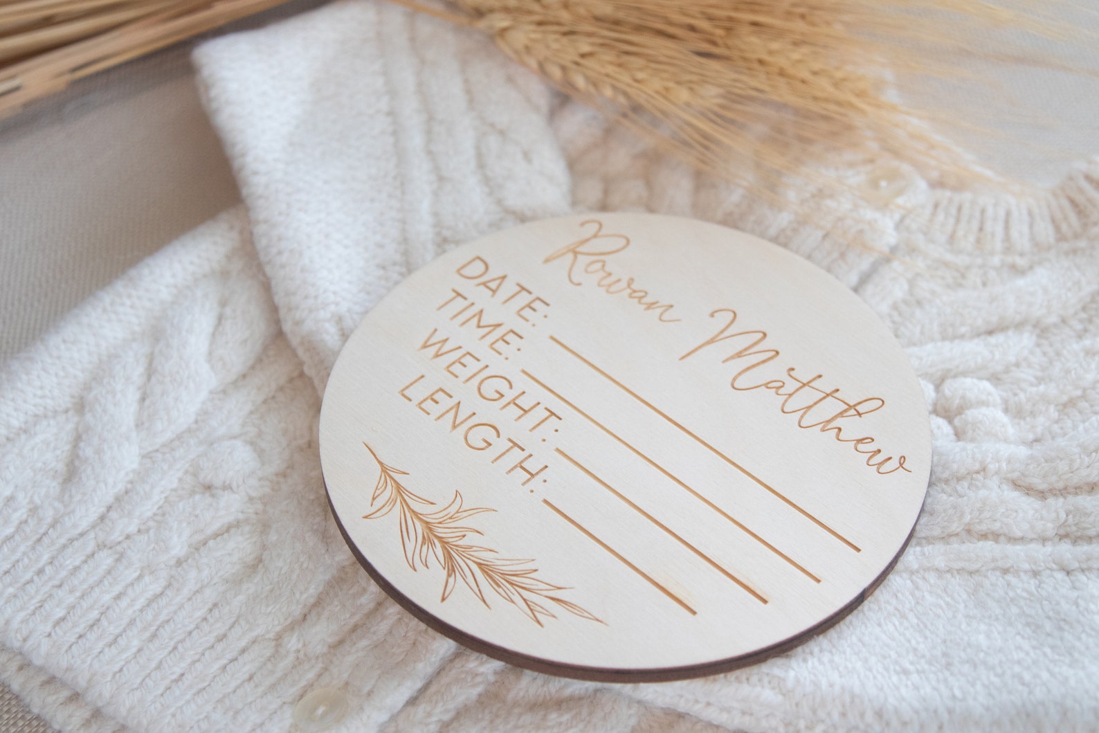 Engraved Baby Name Sign Baby Announcement Name Weight Length - Etsy