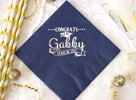 Graduation Napkins Personalized Napkins Graduation Party - Etsy