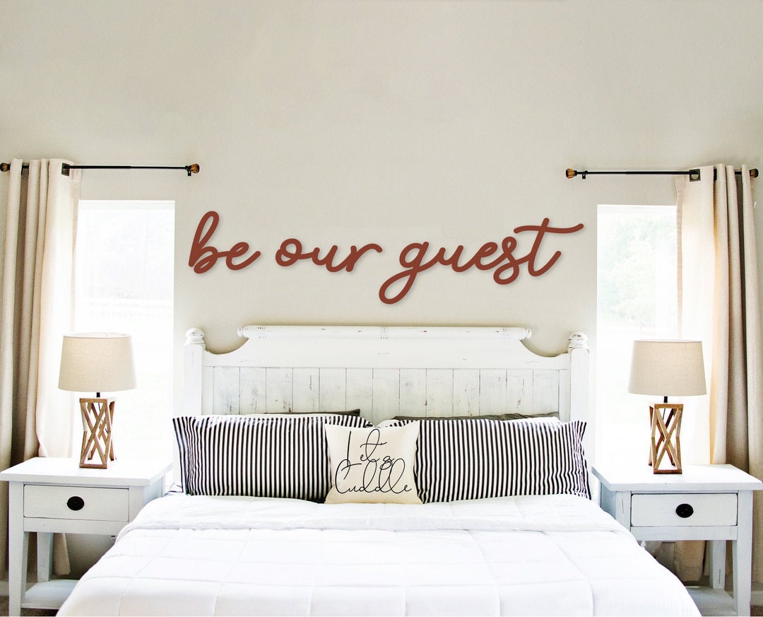 Guest Room Wall Decor Be Our Guest Room Decor Large Wood Sign Farmhouse ...