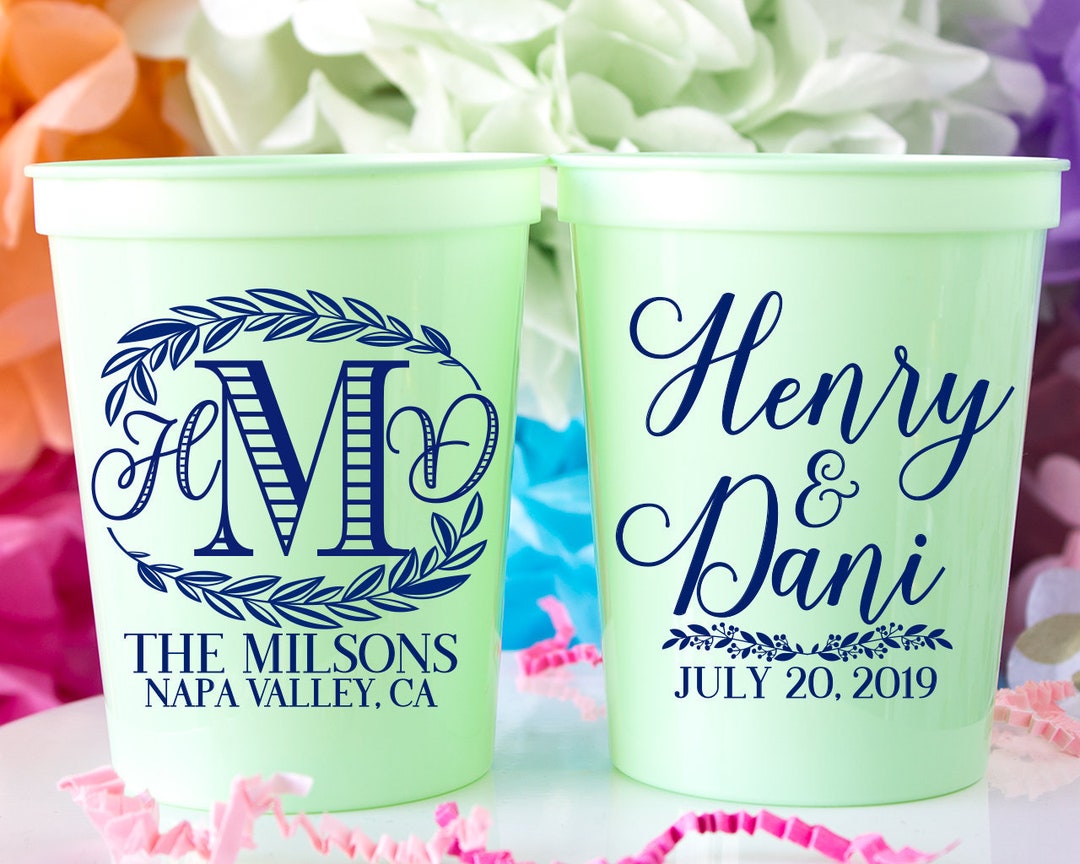 Summer Wedding Cups Rustic Wedding Favors for Guests Custom Cups ...