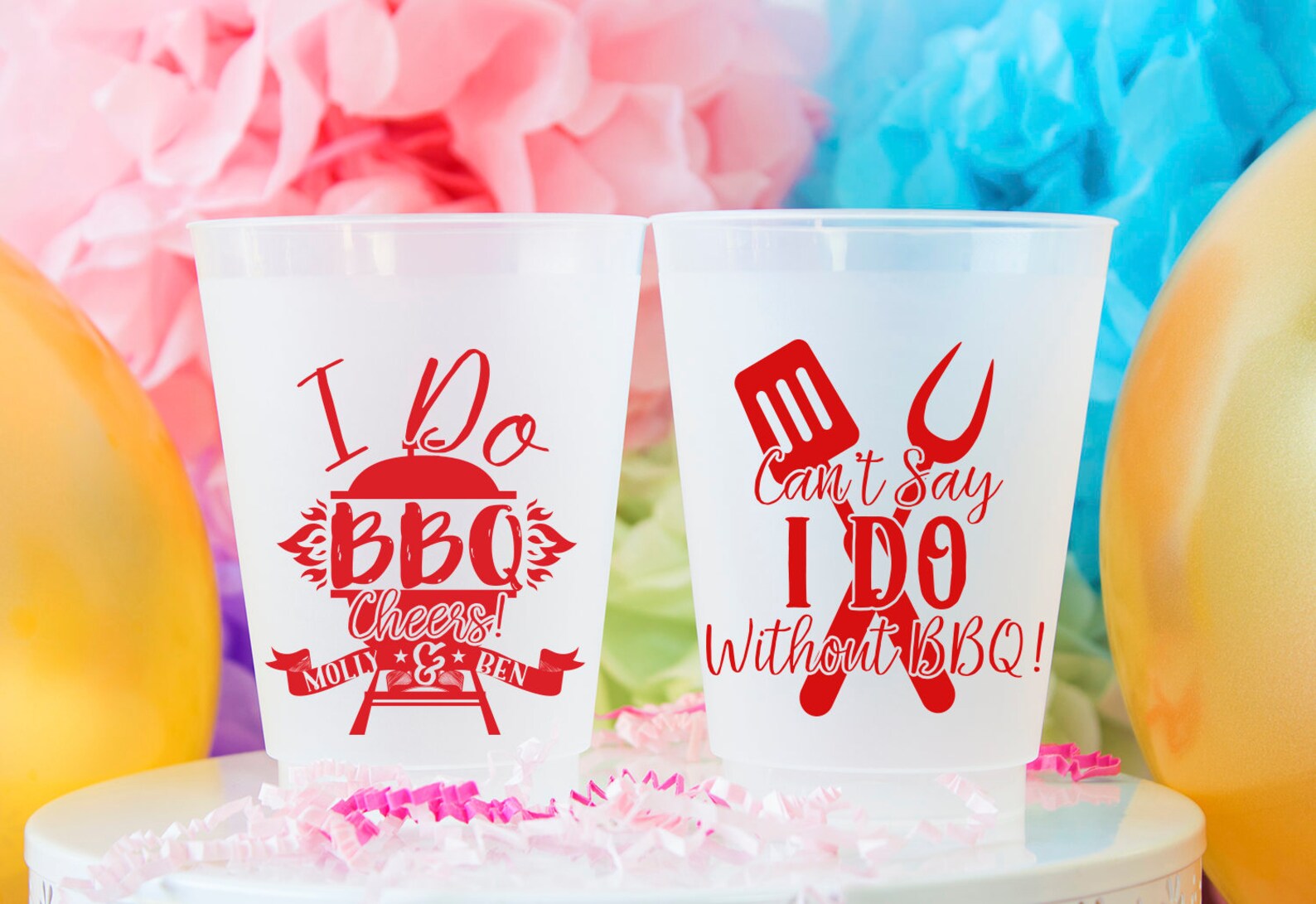 I Do BBQ Wedding BBQ I Do BBQ Cups Wedding Barbecue Cups | Etsy