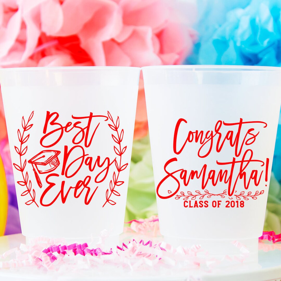 Personalized Cups, Graduation Cups, Graduation Cap, Class of 2025 ...