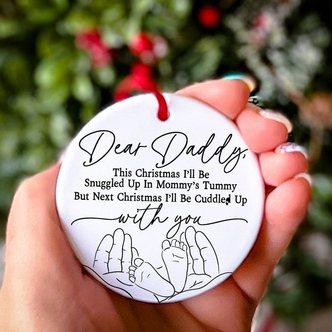 Daddy's First Christmas Gift From Baby Christmas Ornament Daddy to Be ...