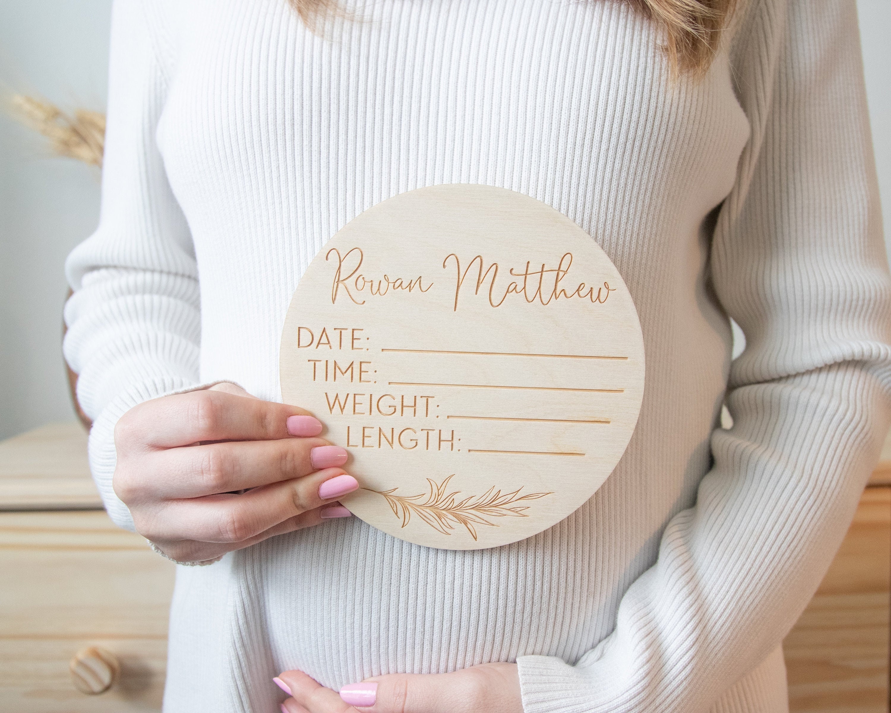 Newborn Baby Name, Newborn Announcement Name Card, Birth Announcement ...