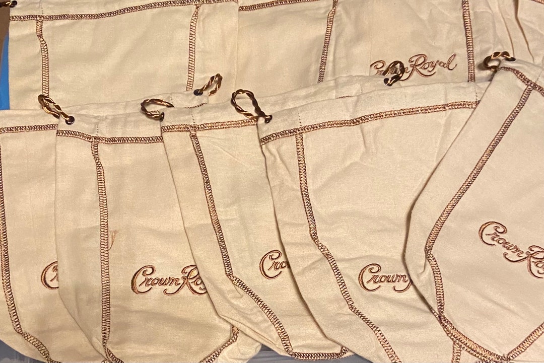 Crown Royal Blender’s Mash Bags. Cream Colored With Redish Brown/copper ...