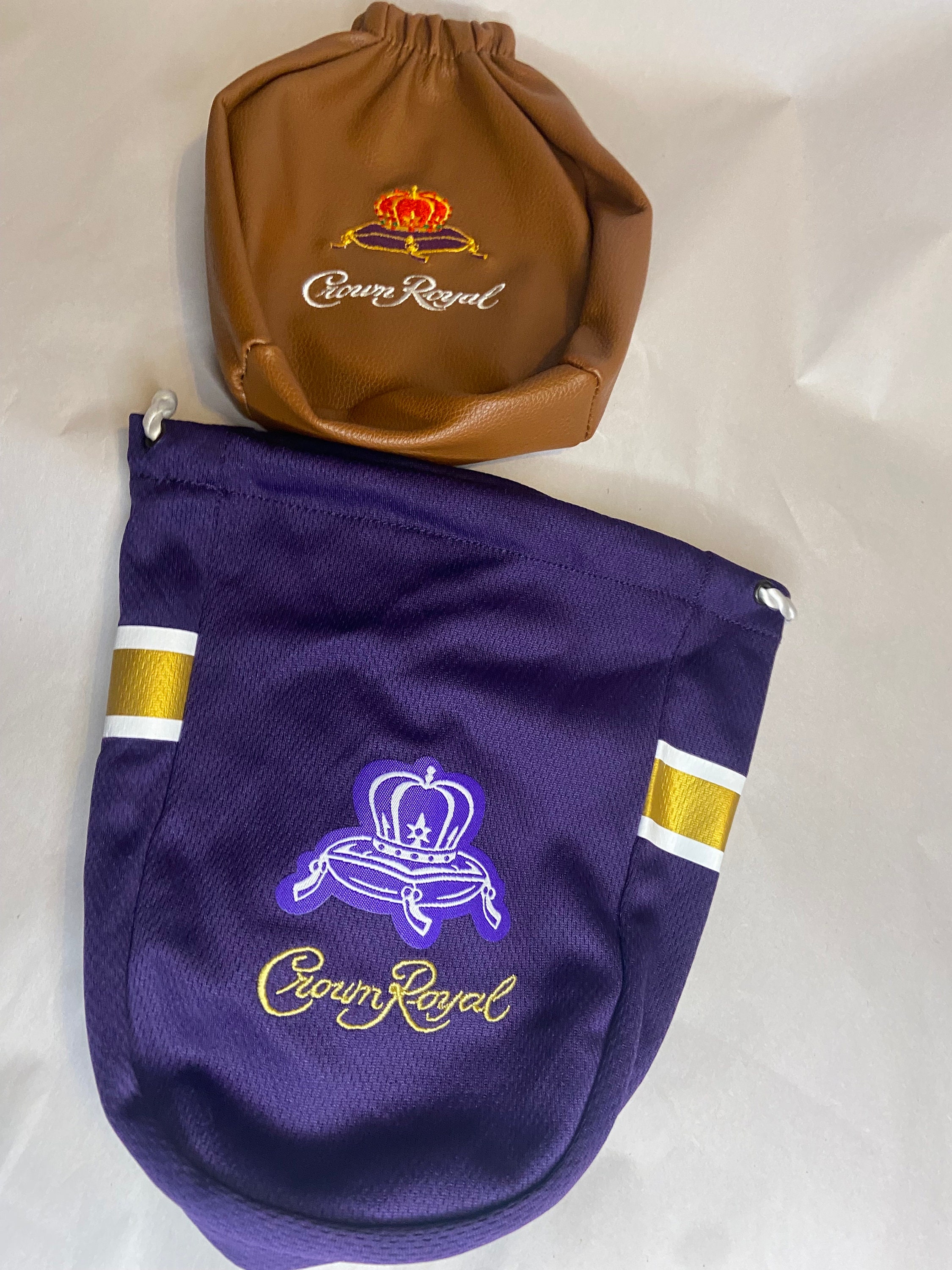 3 Official Gameday Crown Royal Bags. the Leatherette, the Puple and ...